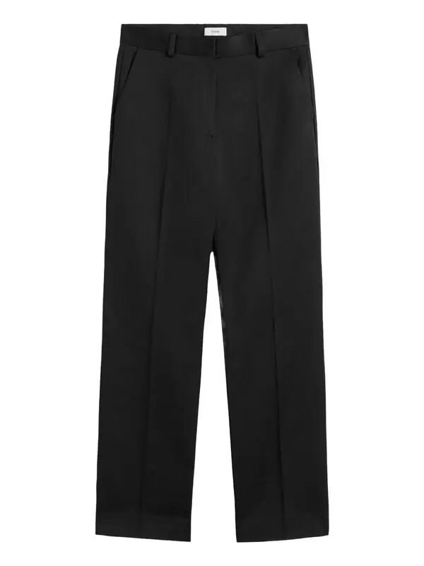 TOTEME Straight Fit Tailored Trousers - Black