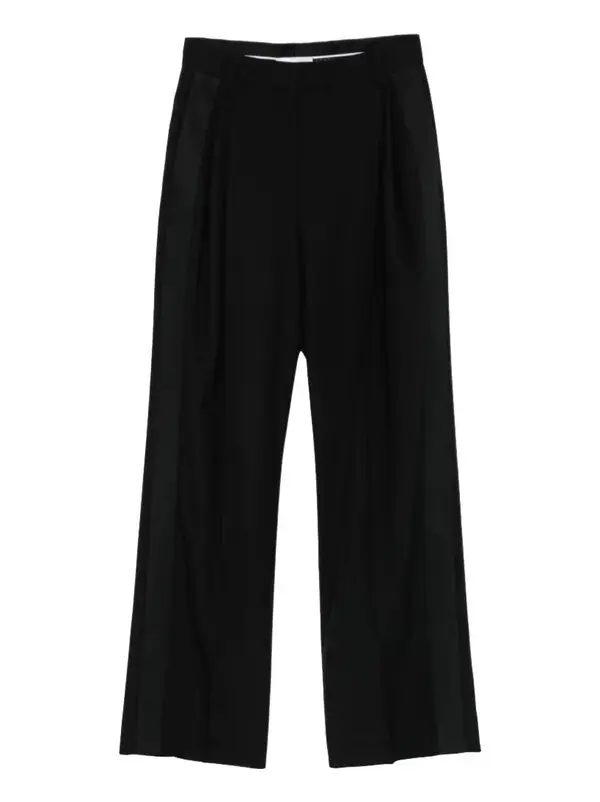 Stella McCartney Pleated Wide-leg Trousers - Black