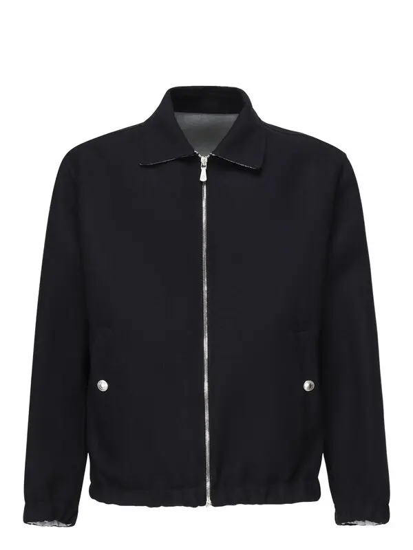 Eleventy Zip-front Drawstring Coat - Black