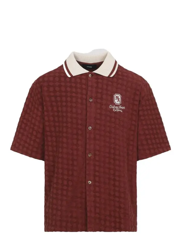 Amiri Logo Embroidered Button-up Shirt - Red