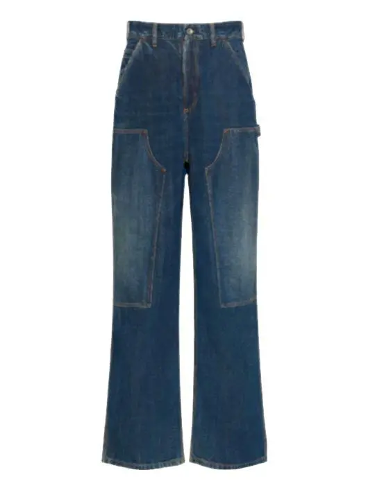 MAISON MARGIELA Wide-leg Jeans With Patchwork Detail - Blue