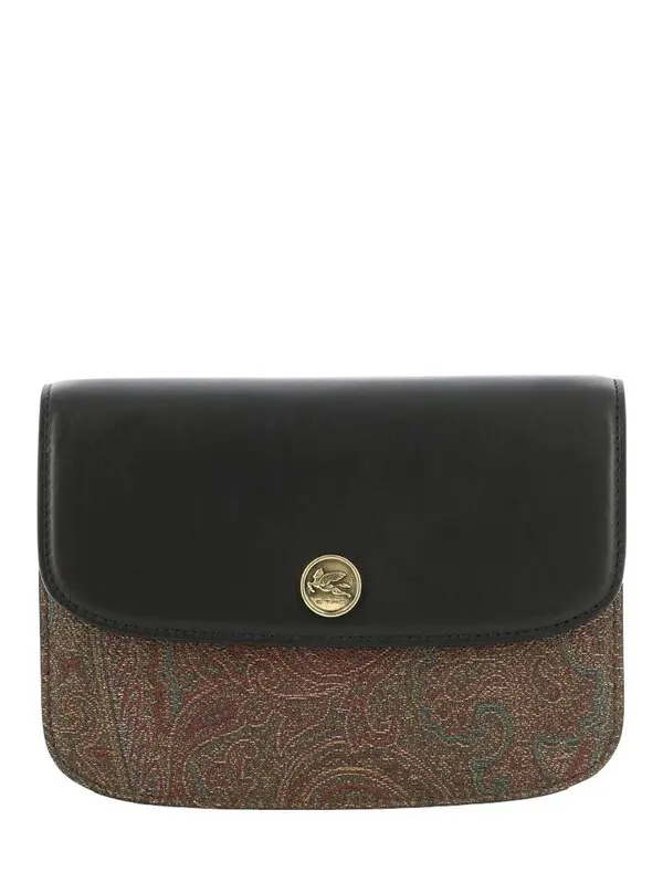 Etro Essential Bag With Logo Clasp - Black