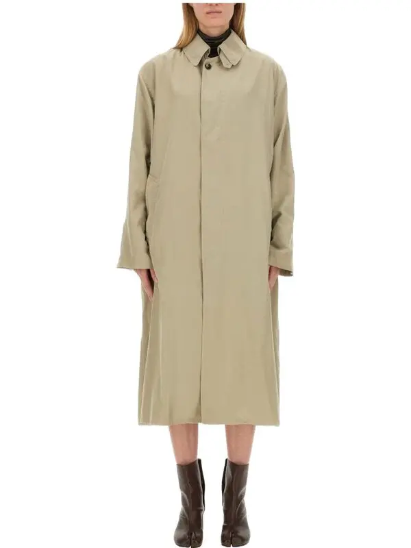MAISON MARGIELA Long Sleeve Trench Coat - Nude