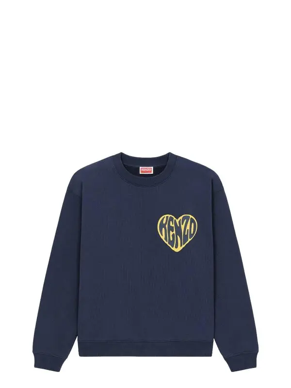 Kenzo Heart Logo Crewneck Sweatshirt - Black