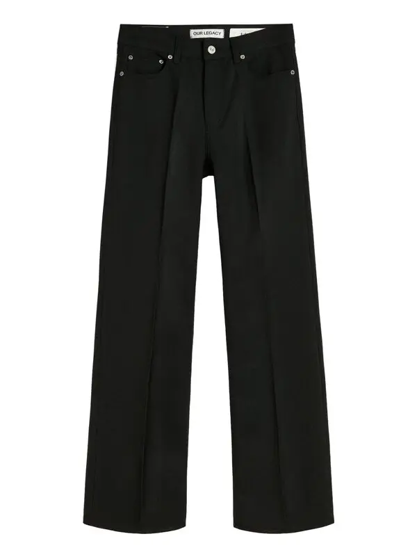 Our Legacy Structured Boot Cut Pants - Black