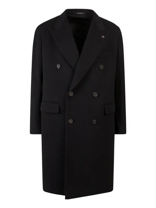 Tagliatore Double-breasted Mid-length Coat - Black