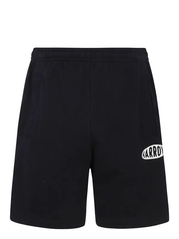 BARROW Logo Print Shorts - Black