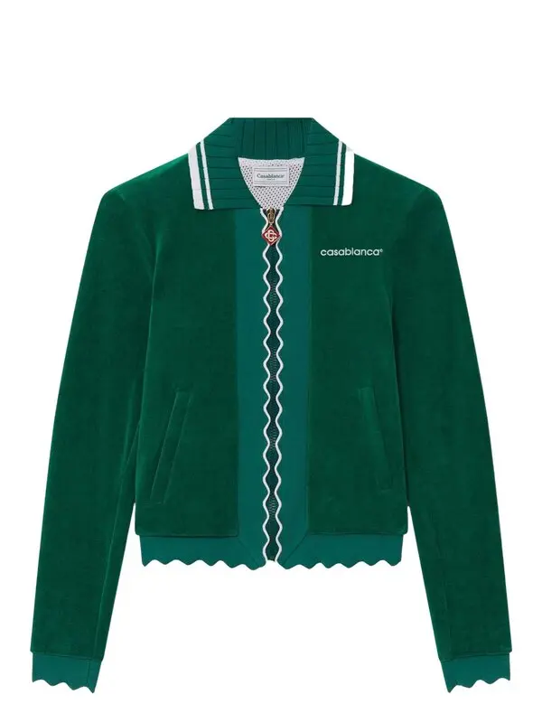 Casablanca Long Sleeve Casual Jacket With Logo - Green