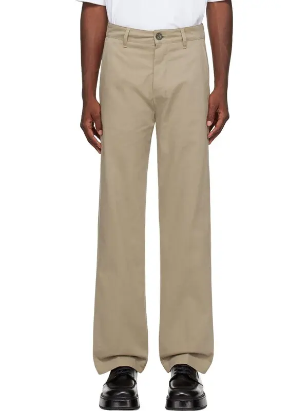 Ami Straight-leg Trousers - Nude