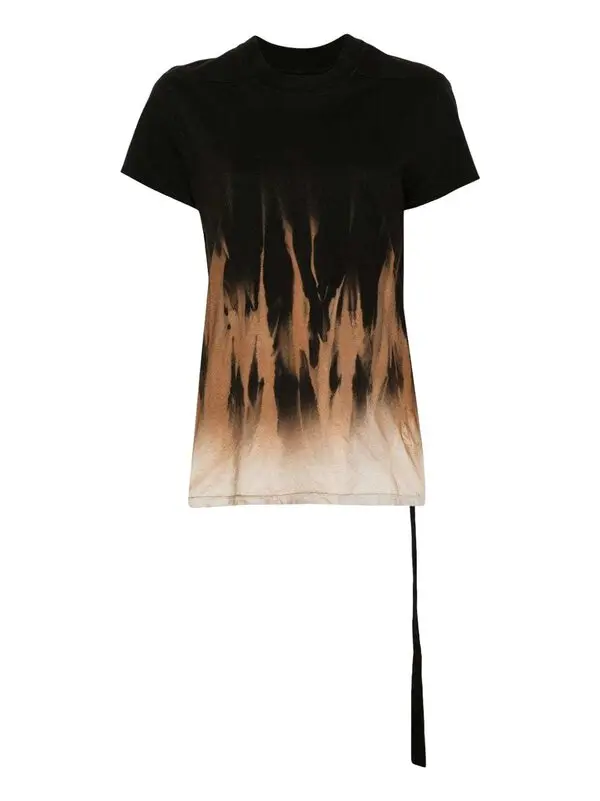 Rick Owens Small Level Tie-dye T-shirt - Black/earthen