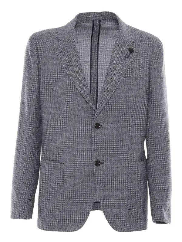 LARDINI Single-breasted Tailored Blazer - Gray