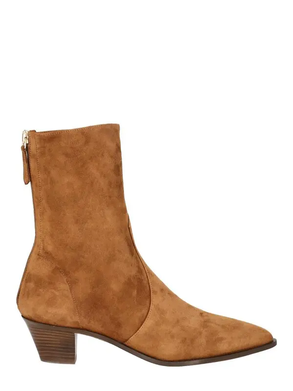 AQUAZZURA Brunswick Suede Ankle Boots - Brown