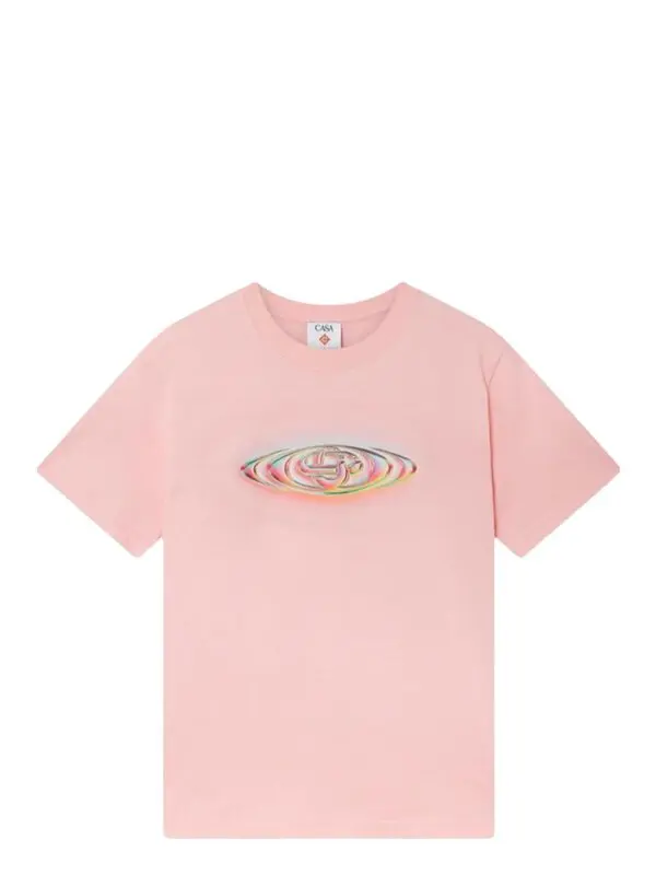 Casablanca Glass Logo Print T-shirt - Pink