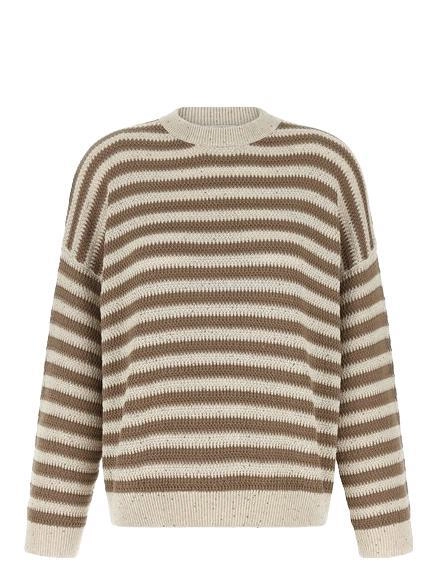 Brunello Cucinelli Striped Crew Neck Pullover - No