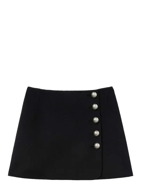 Emilio Pucci Buttoned A-line Mini Skirt - Black