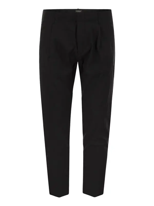 DONDUP Pleated Tailored Trousers - Black