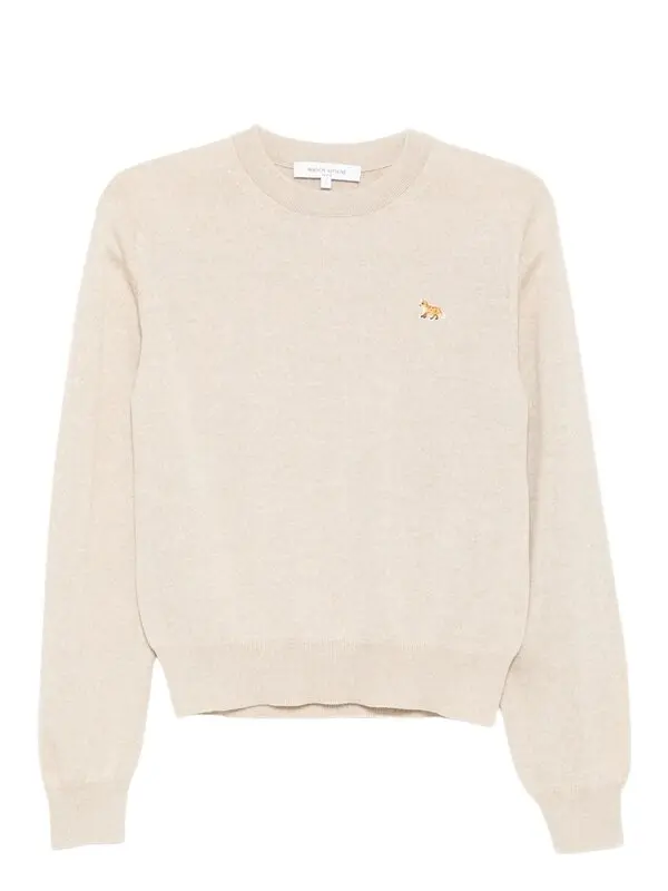 Maison Kitsuné Baby Fox Crew Neck Jumper - White