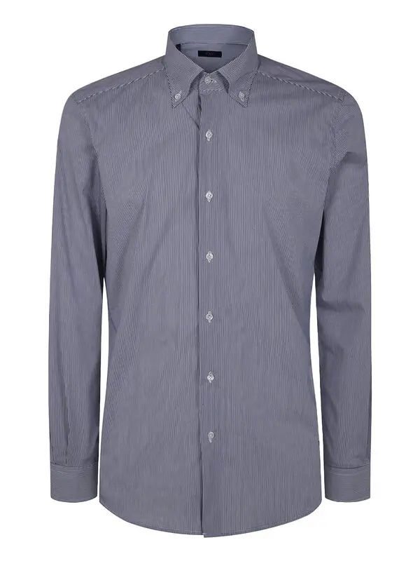 FAY Logo-embroidered Shirt - Blue