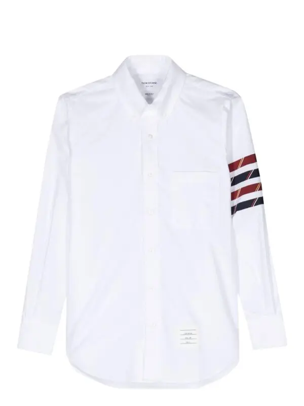 Thom Browne Stripe Detailed Long-sleeved Shirt - No