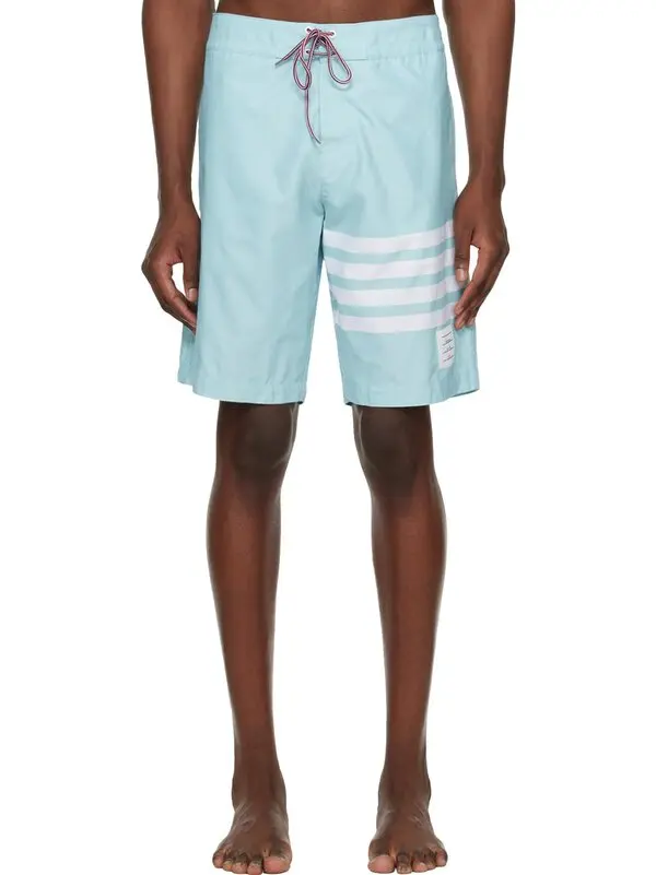 Thom Browne 4-bar Drawstring Shorts - Blue