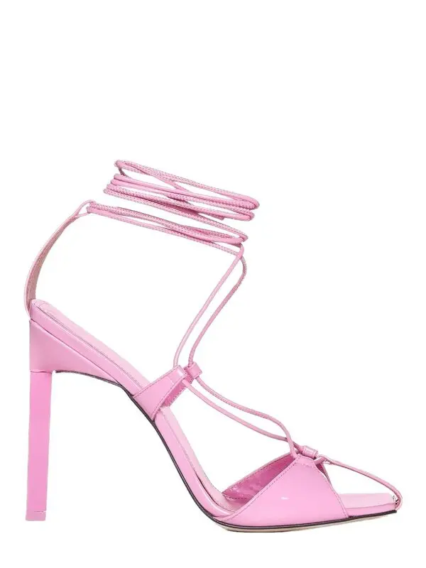 Attico Adele Square Toe Stiletto Heeled Sandals - Pink