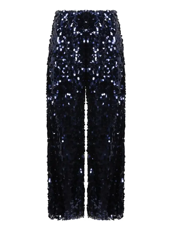 Oseree Sequin Trousers - Black