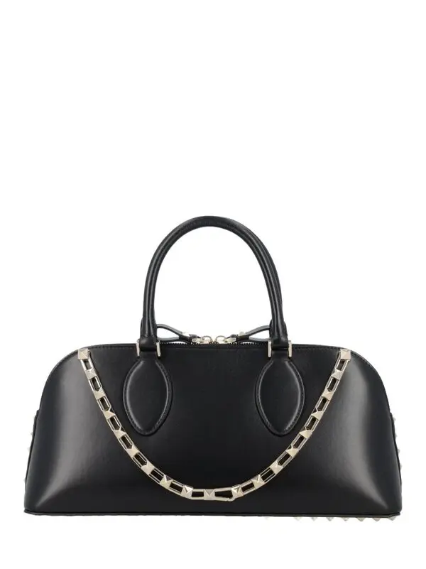 Valentino Garavani Rockstud Zipped Medium Tote Bag - Black