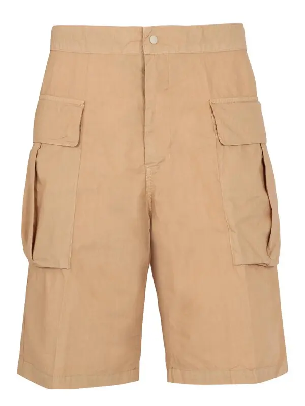Aspesi Cotton Cargo Shorts - Nude