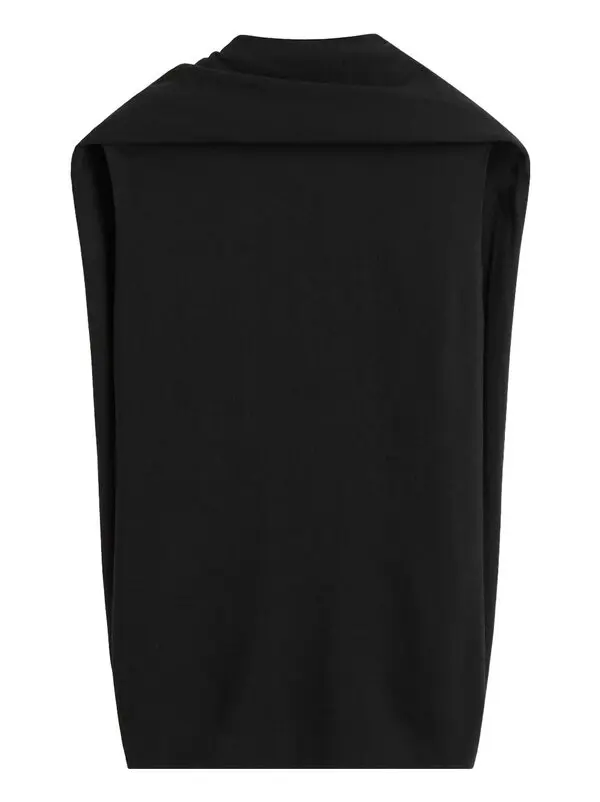 TOTEME Sleeveless Cocoon Cape Blouse - Black