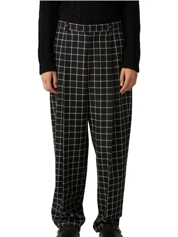 Marni Plaid Tailored Trousers - Black