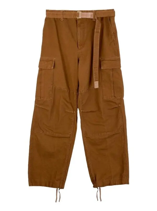 Sacai X Carhartt Wip Duck Belted Cargo Pants - Beige