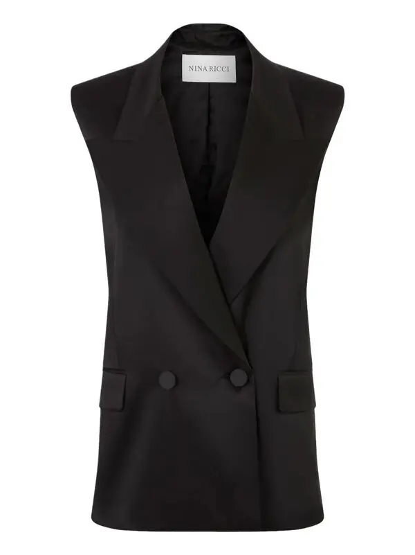 Nina Ricci Double-breasted Vest - Black