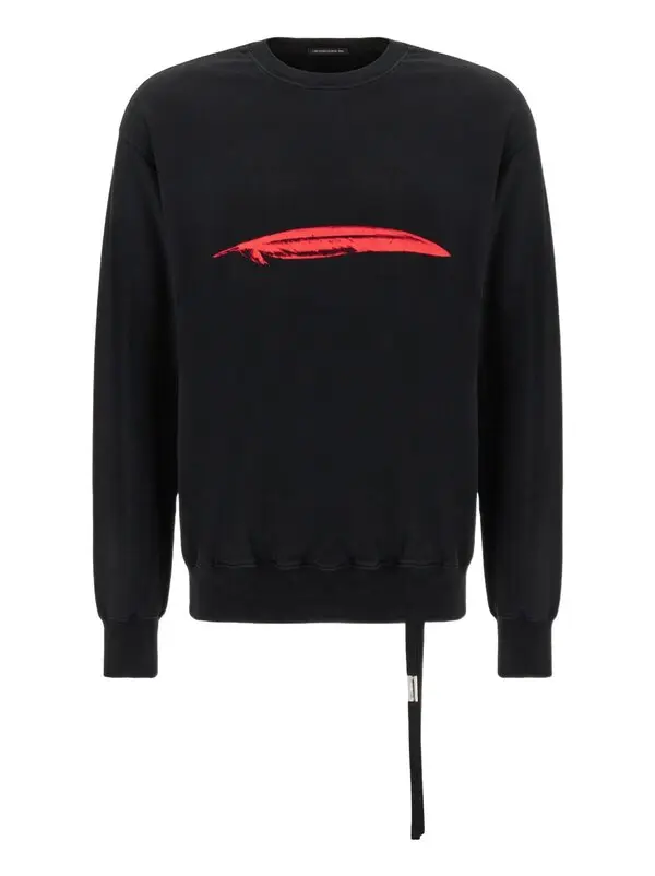 ANN DEMEULEMEESTER Logo Printed Crewneck Sweatshirt - Black