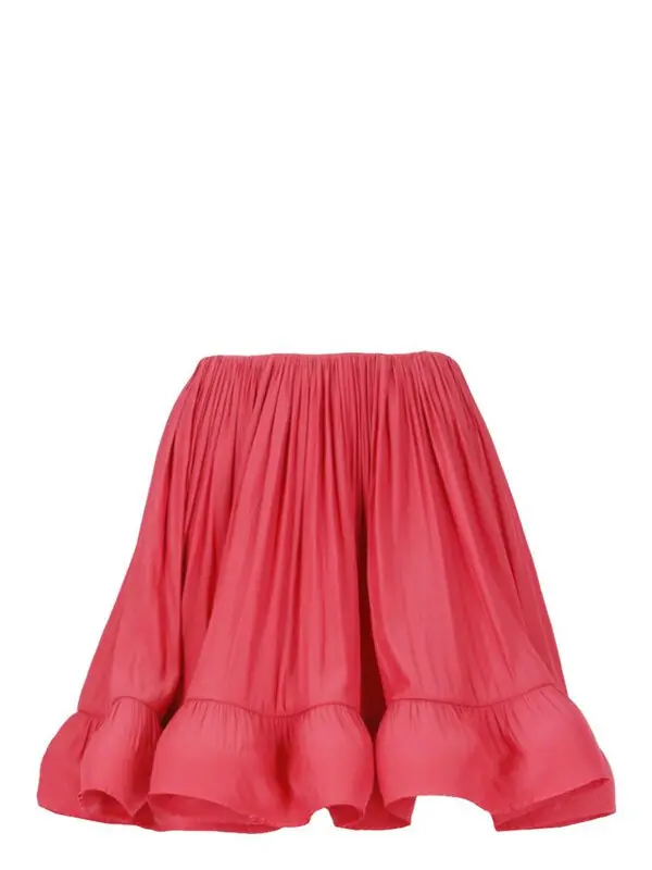 LANVIN High-waist Ruffled Mini Skirt - Red