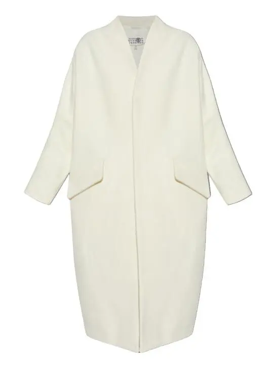 MAISON MARGIELA Buttoned Coat - Cream