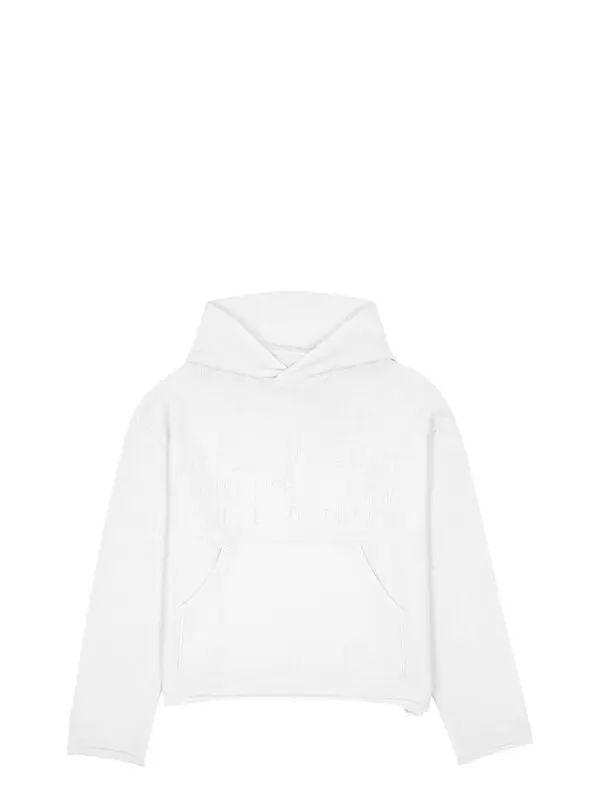 MAISON MARGIELA Textured Logo Hoodie - White