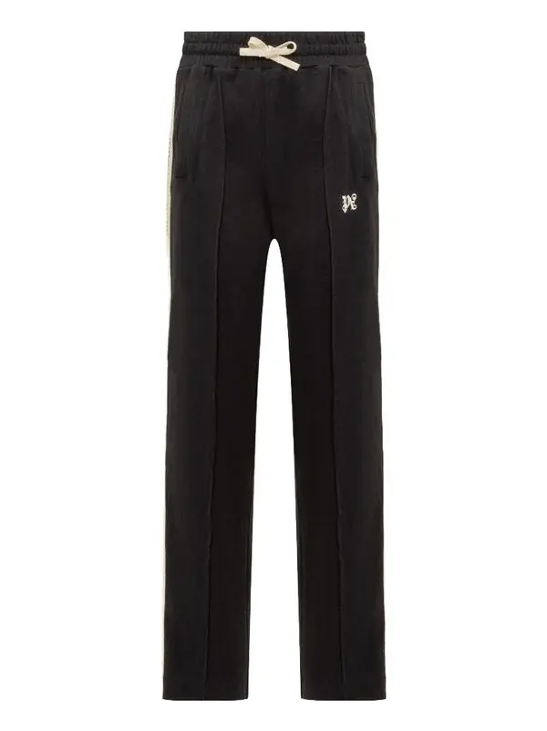 Palm Angels Pa Monogram Embroidered Track Pants - Black