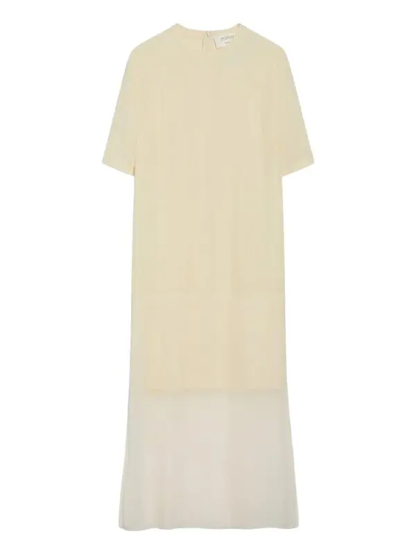 Sportmax Chiffon Paneled Midi Dress - Nude