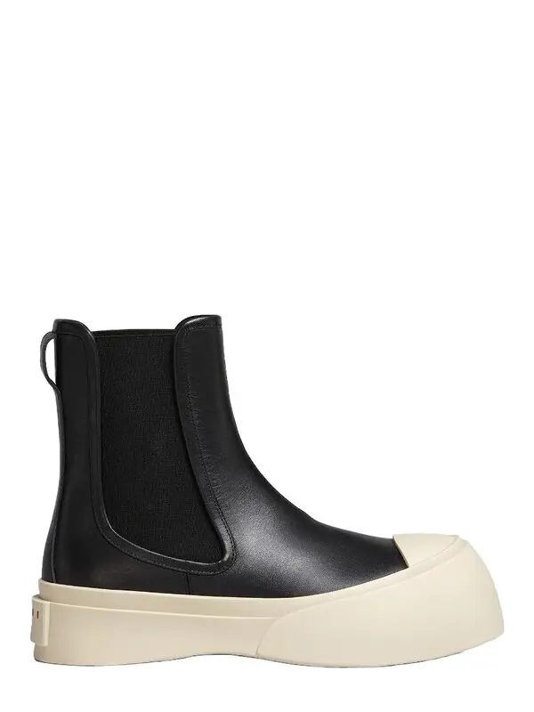 Marni Slip-on Round-toe Ankle Boots - Black