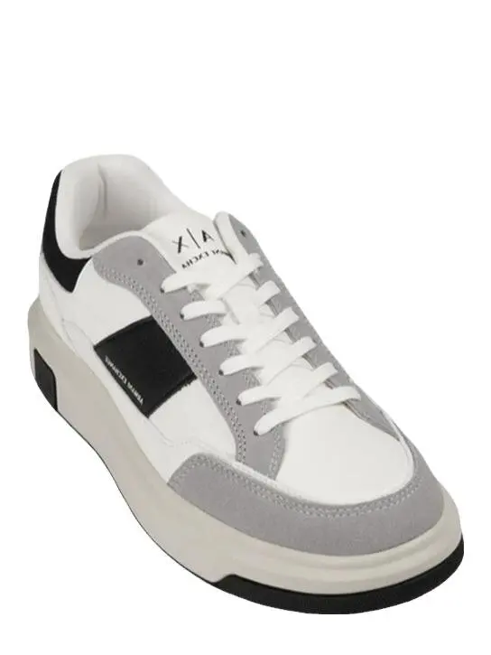 Armani Exchange Logo-print Lace-up Sneakers - Gray