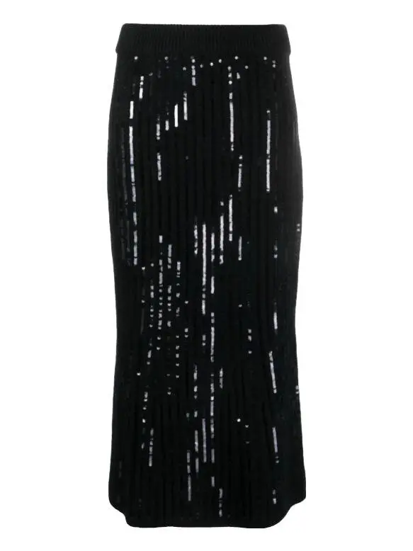 Dorothee Schumacher Sequin Embellished High-waisted Skirt - Black