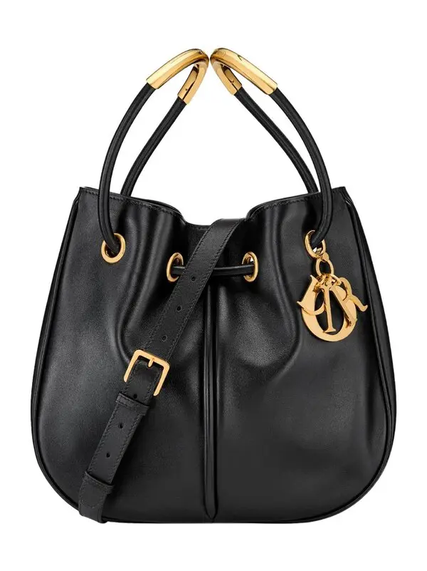 Dior Medium Nolita Bag With D.i.o.r. Hanging Decoration - Black