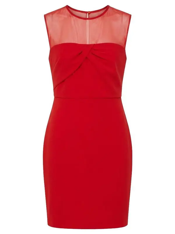 Max Mara Sleeveless Crewneck Dress - Red