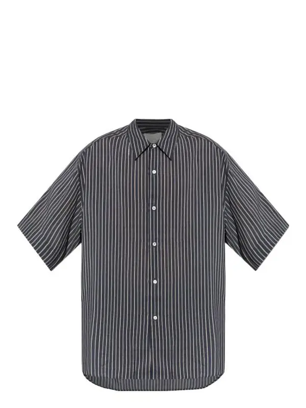 Studio Nicholson Short-sleeves Denim Shirt - Black