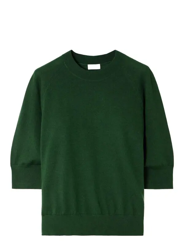 Dries Van Noten Round Neck Half Sleeve Sweater - Green