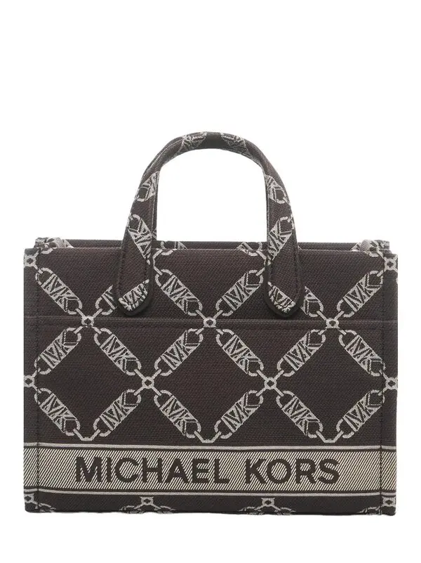 Michael Kors Gigi Empire Logo Jacquard Top Handle Bag - Black