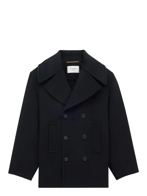 Saint Laurent Double-breasted Peacoat - Deep Black