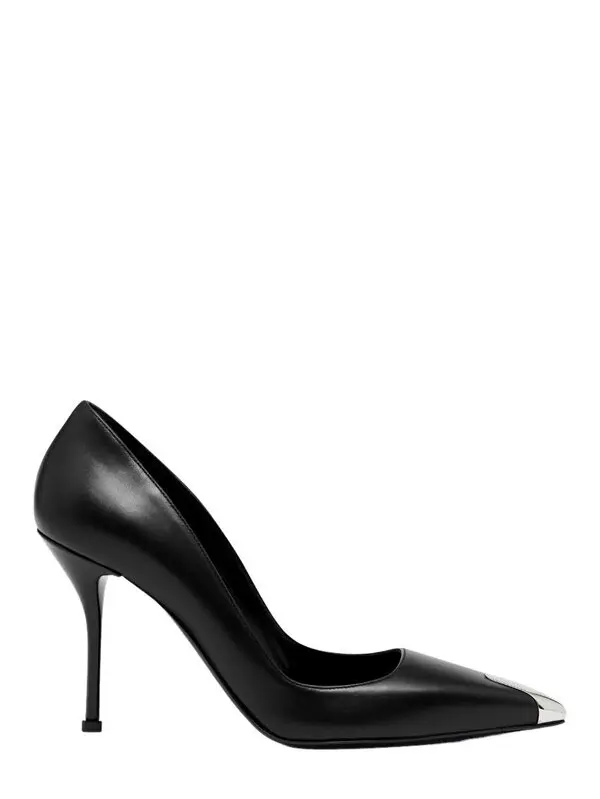 Alexander McQueen Punk Pointed-toe Pumps - Black