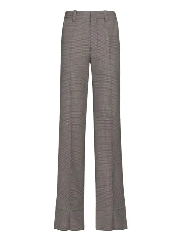 Marni Houndstooth Checked Trousers - Gray