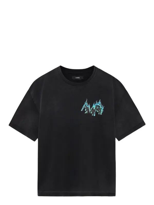 Amiri Crystal Flames T-shirt - Black